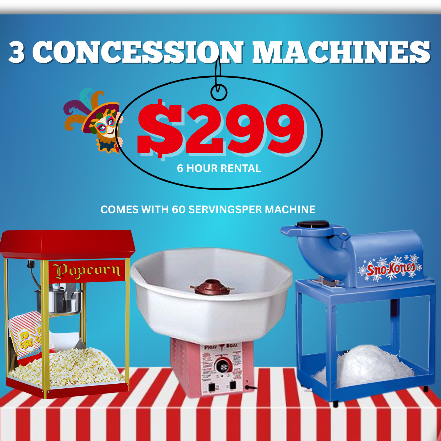 3 Concession Machines Party Special | Funtime4Fun